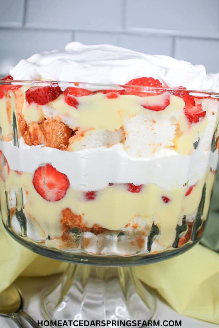 Strawberry Trifle With Angel Food Cake Home At Cedar Springs Farm
