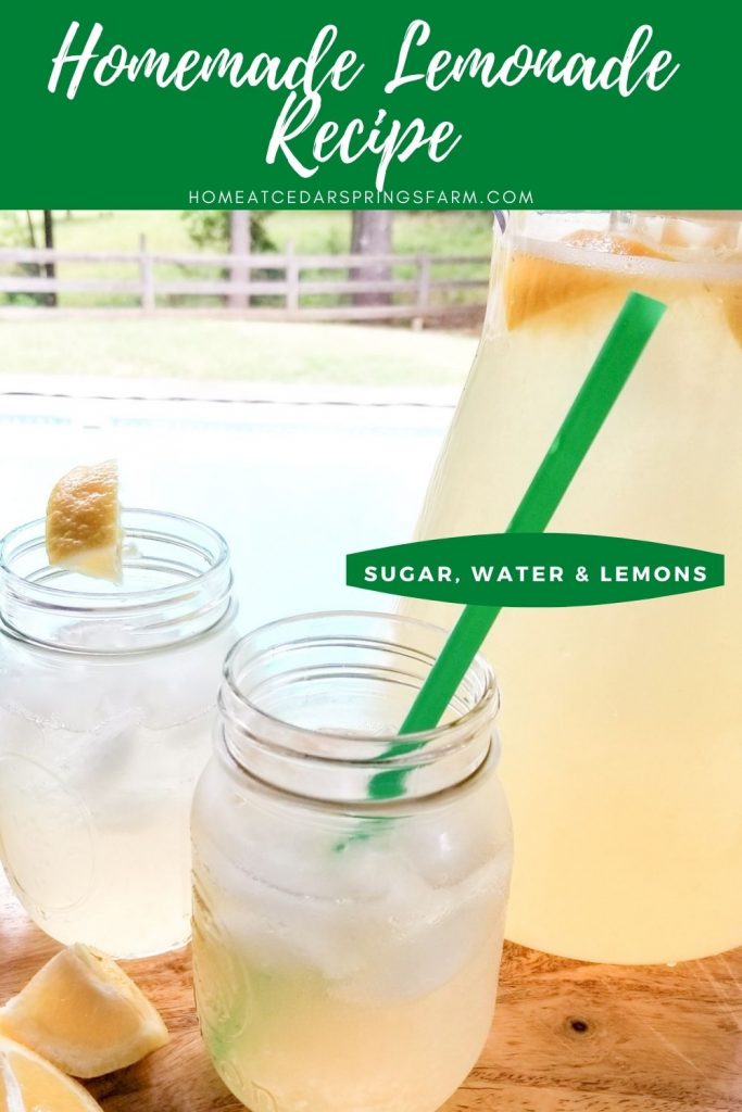 Easy Homemade Lemonade Recipe - Home at Cedar Springs Farm