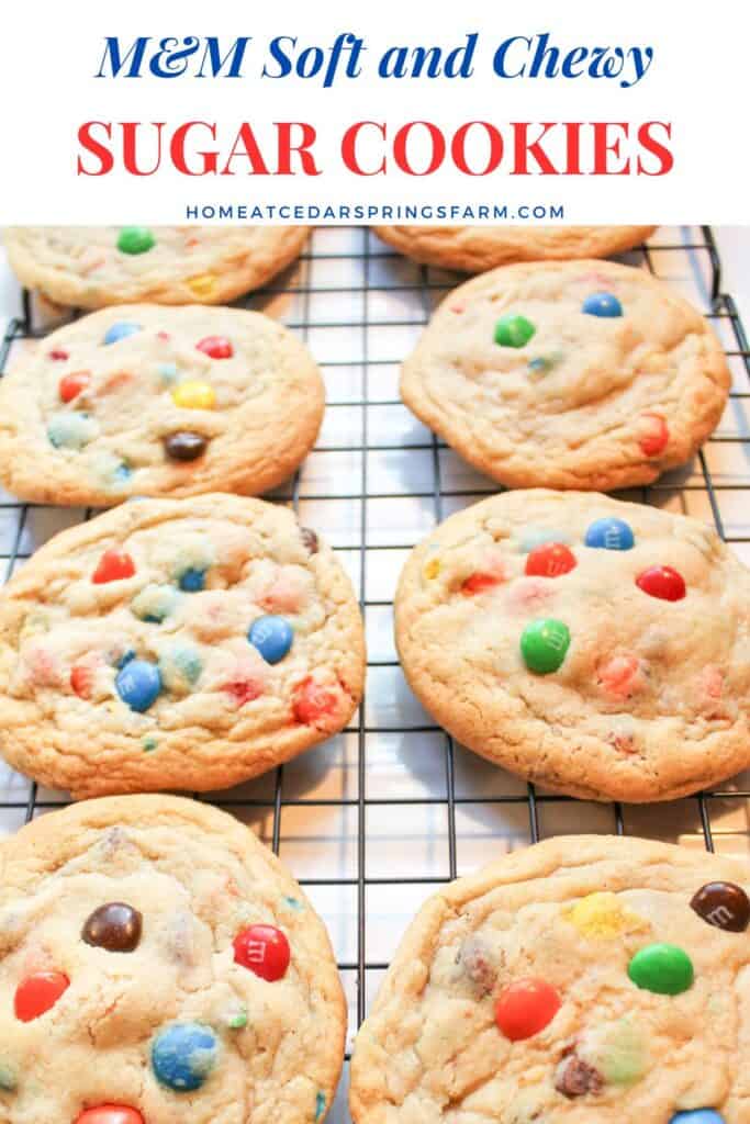Soft and Chewy M&M Sugar Cookies (Easy Recipe) - Home at Cedar Springs Farm