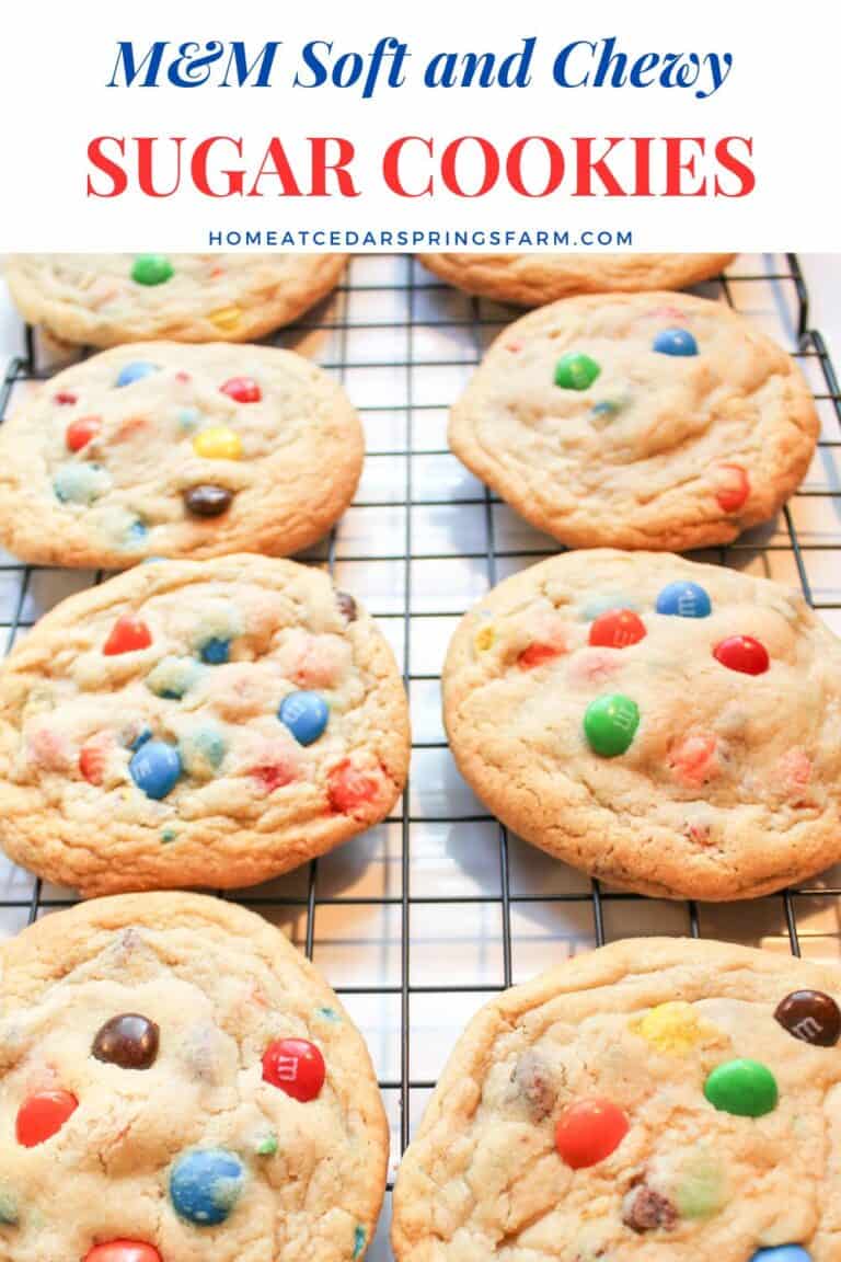Soft and Chewy M&M Sugar Cookies (Easy Recipe) - Home at Cedar Springs Farm