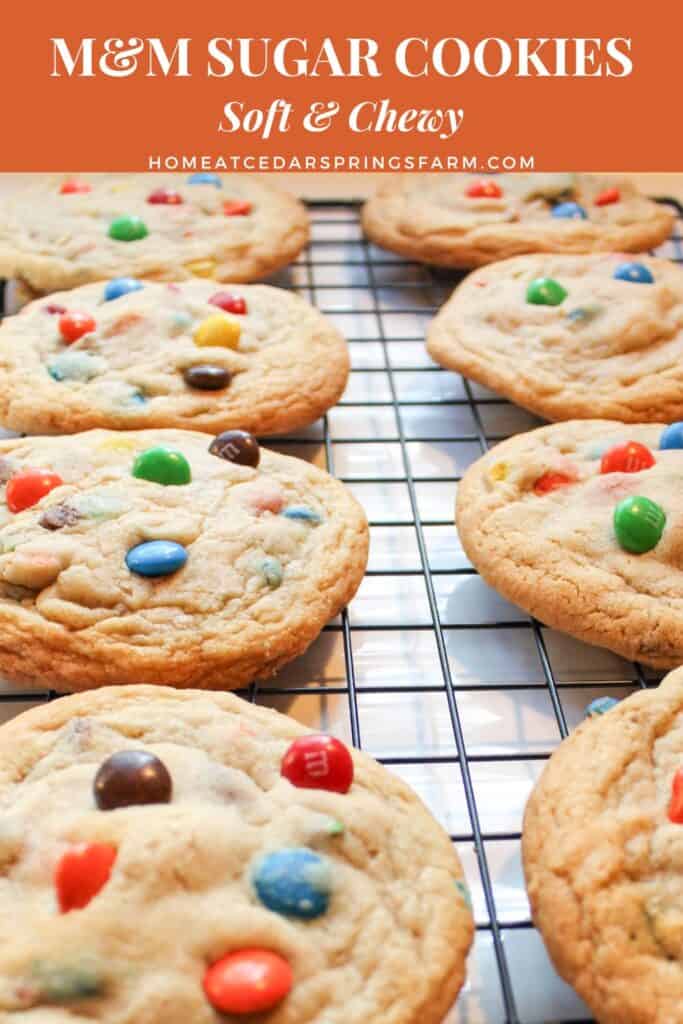 Soft and Chewy M&M Sugar Cookies (Easy Recipe) - Home at Cedar Springs Farm