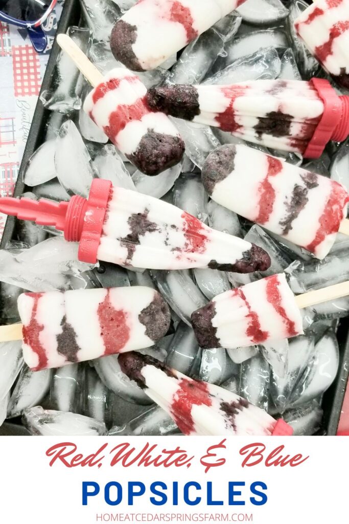 Red, White, and Blue Popsicles - Home at Cedar Springs Farm